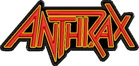 ANTHRAX – Red & White Old Logo (Cut Out) - patchestilldeath